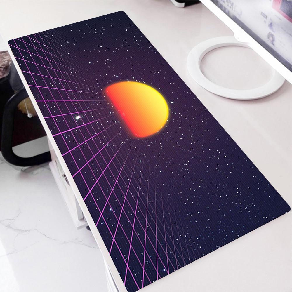 Buy Top Quality Neon Retrowave Synthwave Art Rubber Non-slip Mouse ...