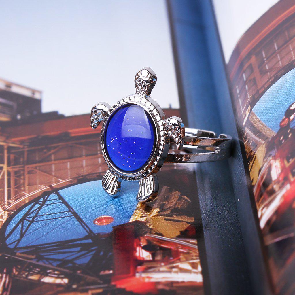 Buy Sea Turtle Color Change Mood Ring Adjustable With Translation Chart ...