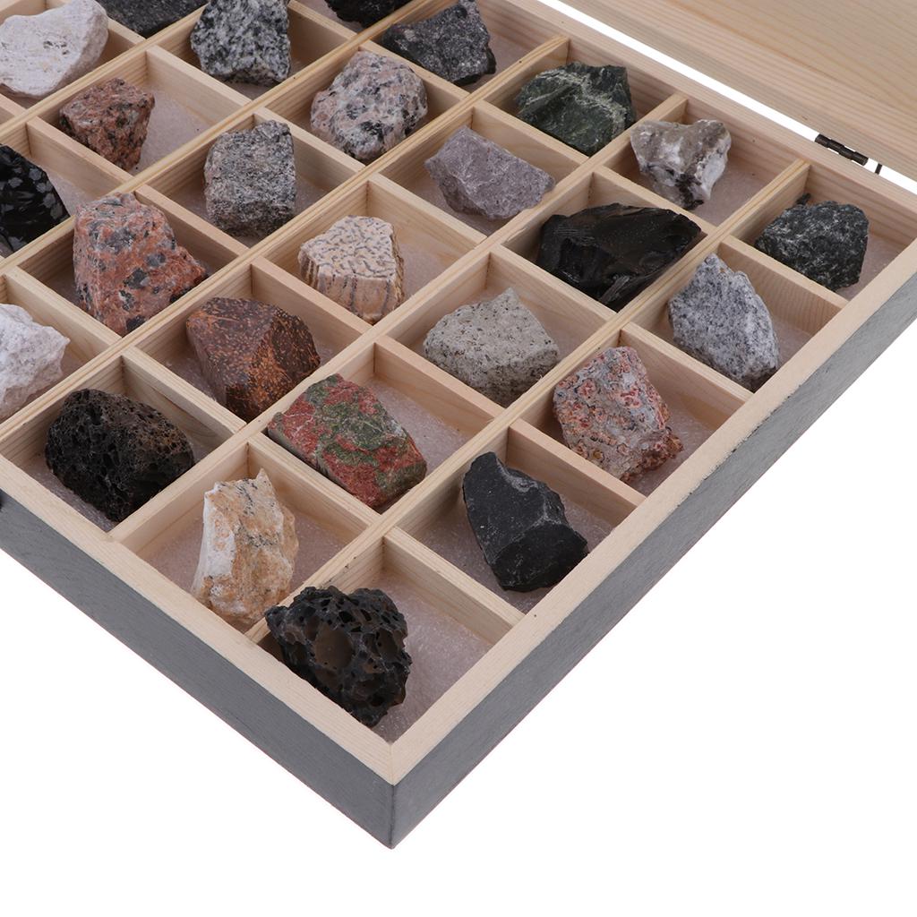 Buy Box of 30 Rock Mineral Collection Geology Earth Science Toy ...