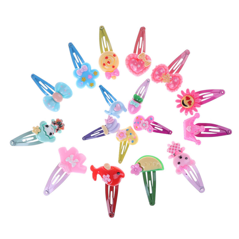 Buy 10Pcs Mixed Assorted Baby Kid Children Girls Cartoon Hair Pin Clips ...