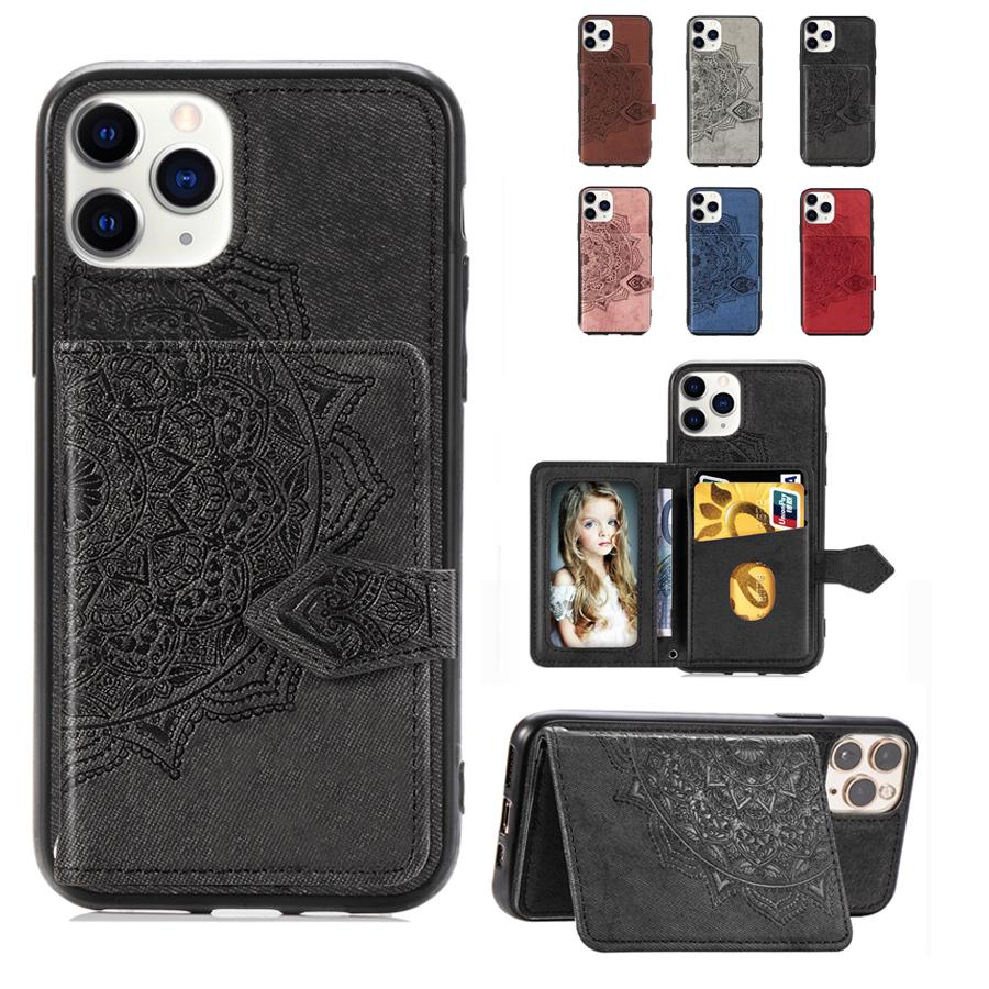 Buy iPhone 8 Plus Wallet Case Slim Mandala Flower Embossed with Card ...