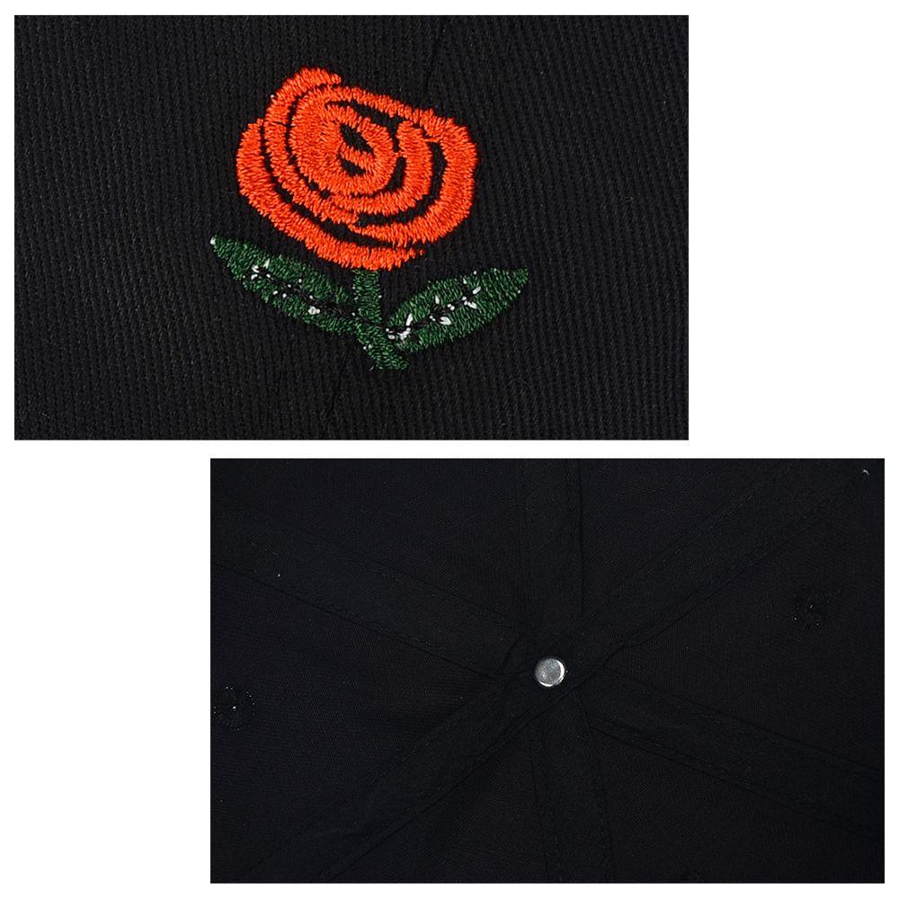 Buy Fashion Visor Outdoor Headgear Embroidered Flower Rose Baseball Cap ...
