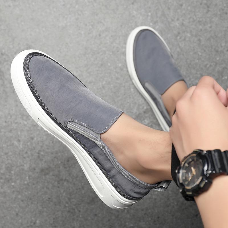 Buy Summer Breathable Ice Silk Cloth Shoes Men's Cloth Shoes Lazy Shoes ...