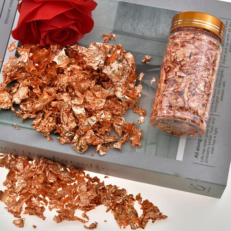 Buy 1Bottle Gold Foil Silver Foil Copper Foil Decorated Manicure 2G ...