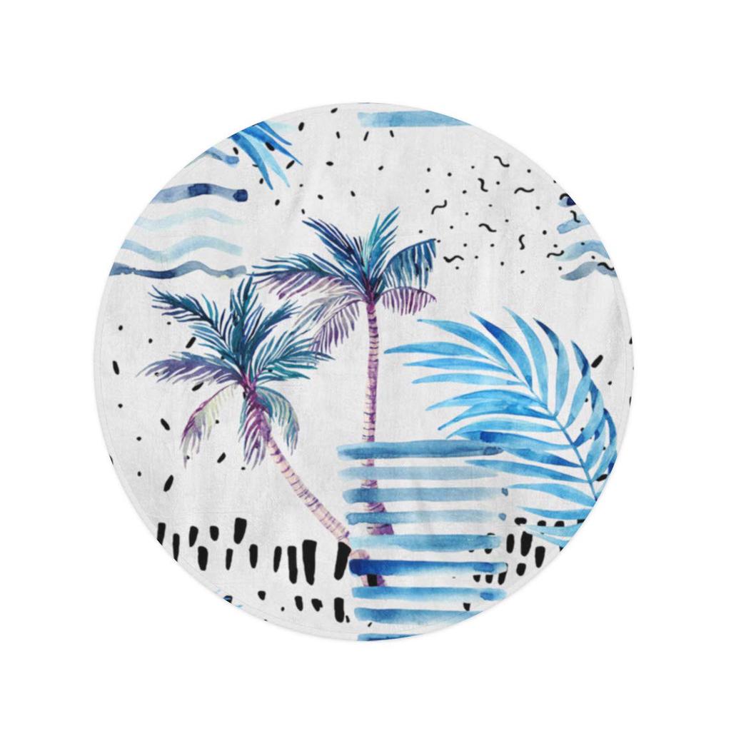 Buy 60inch/150cm Round Beach Towel Blanket Abstract Summer Watercolor ...
