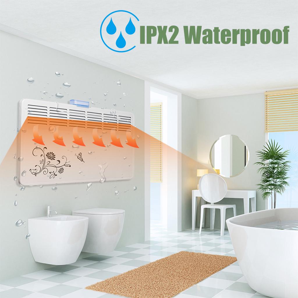 Buy 2000W 220V 6 Windows Heater Winter Electric Heater Wall Metal Shell ...