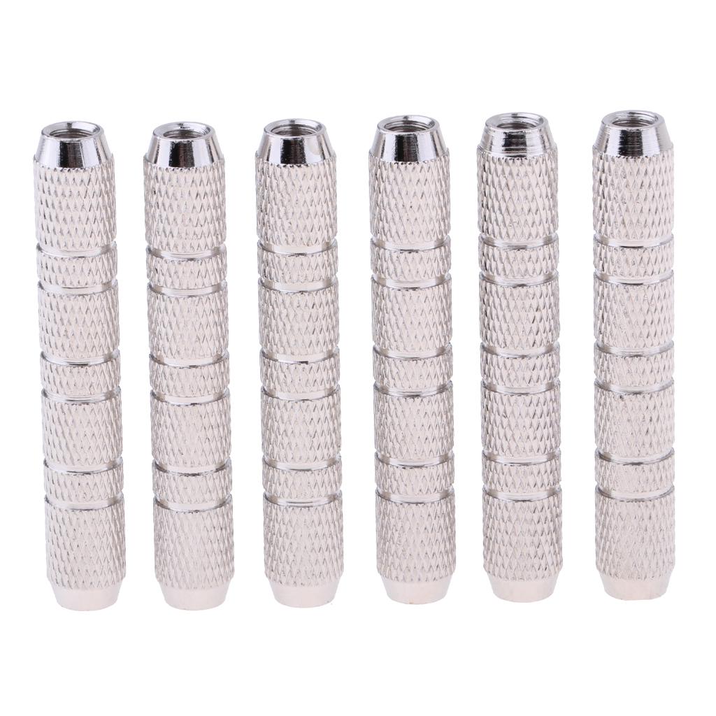 6 Pieces Nickel Plated Steel Darts Stems Medium Dart Shaft Single Tube ...