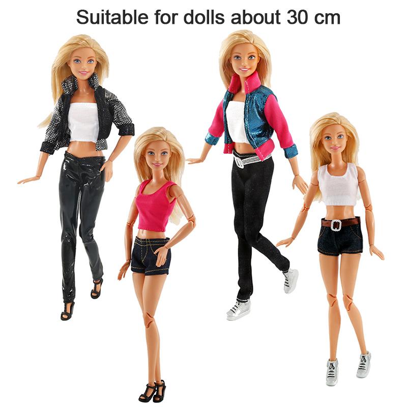Buy Doll Clothes Dress Up Suit Jeans Dress Casual Clothes For 30Cm Doll ...