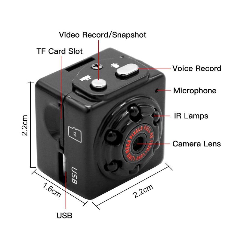 Buy 1080P HD Mini Camera Night Vision Hidden Video Recorder Home ...