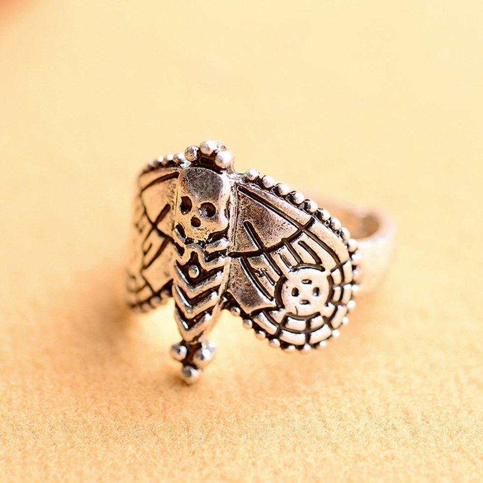 Lemon Travel Retro Ghost Face Butterfly Ring for Men and Women ...