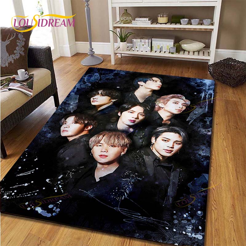 Buy Kpop Bangtan Boys Carpet Kids Carpets Living Room Tea Table Mats ...