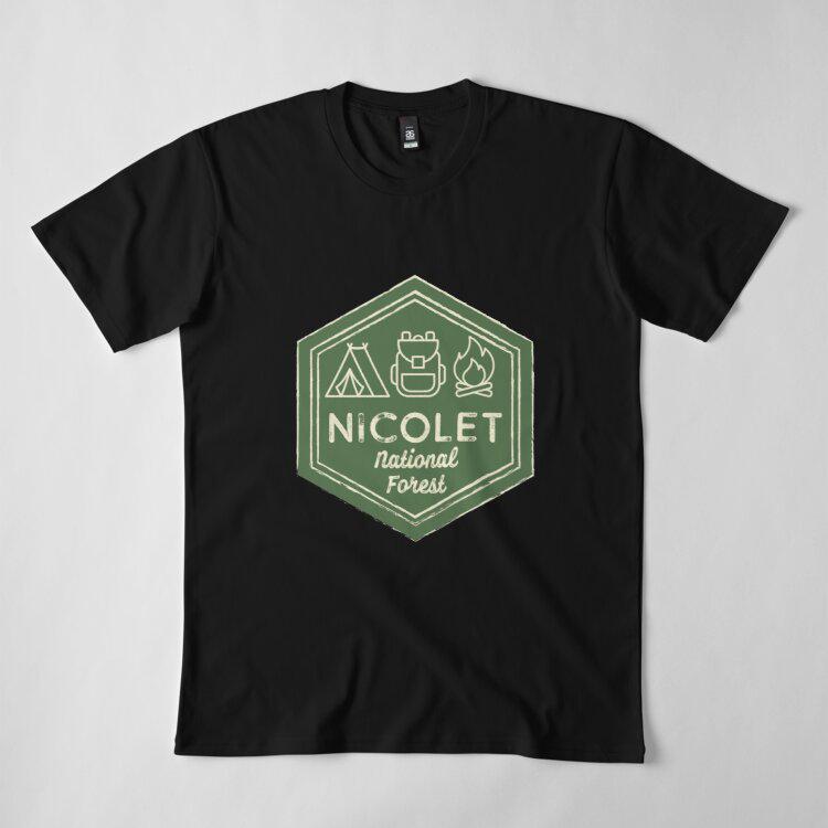 Buy Men Premium Cotton Harajuku T-Shirt Nicolet National Fores WWW ...