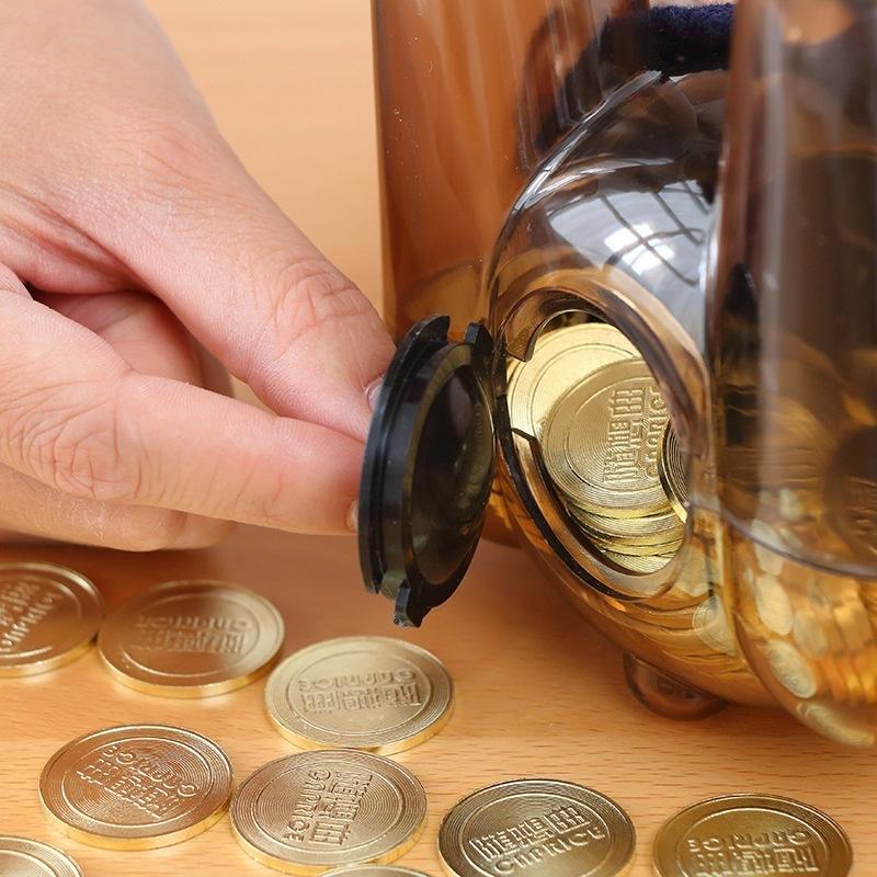 Buy Bear Bank Plastic Kids Deposit Box Coin Transparent Money Box at ...