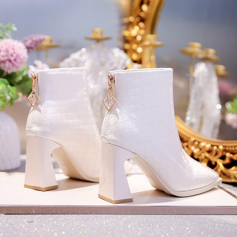 Women's Ankle Boots 2021 Spring Autumn Boots Women's Shoes High Heels ...