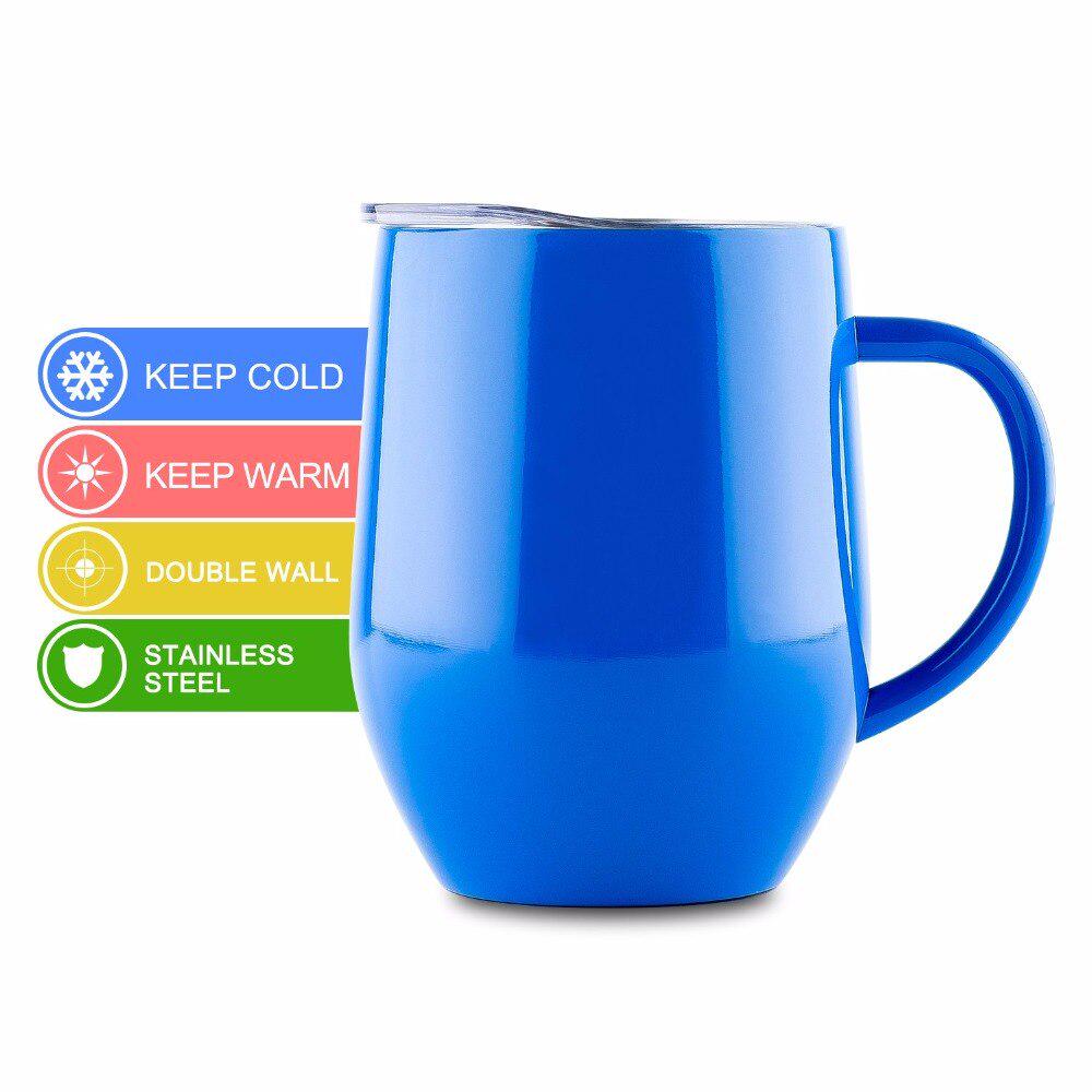 Buy 12oz 304Stainless Steel Milk Drinking Beer Swig Wine Cup Egg Shape ...