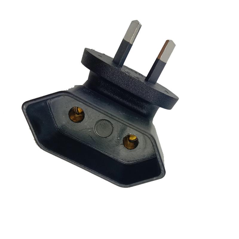 Buy 1Pc 90 Degree Angle Eu To 2 Pin Au Plugs Adapter Power Converter ...