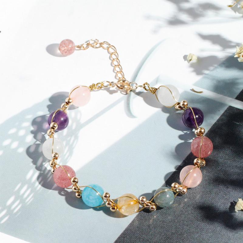 Buy Fashion Fine Seven-color Rainbow Women Bracelet For Girl Pure Love ...