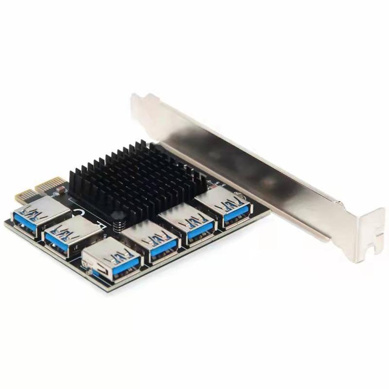 Buy PCIE 1 to 6 USB 3.0 Extender PCI Express Multiplier Adapter PCI-E 1 ...