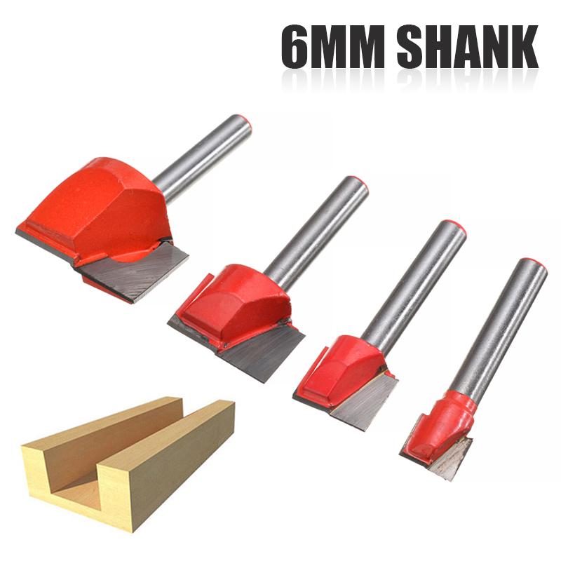 Idh 4pcs 10/15/22/30mm Surface Planing Bottom Cleaning Wood Milling CNC ...