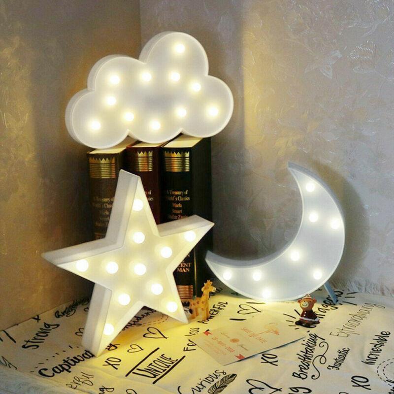 Buy Cute 3D LED Night Light Star Moon Cloud Wall Desktop Kids Room ...