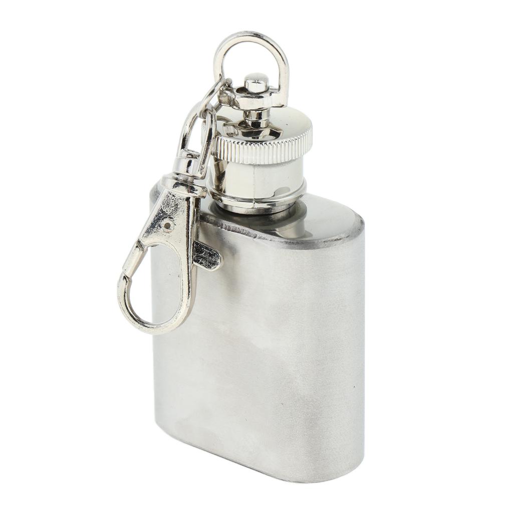 Buy Stainless Steel Liquor Flask with Keyring for Men Women, Portable ...