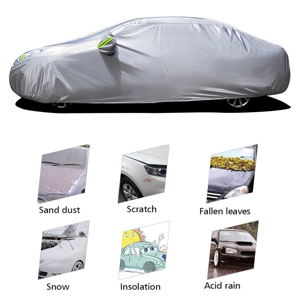 Buy Car Cover Full Sedan Covers with Reflective Strip Sunscreen ...