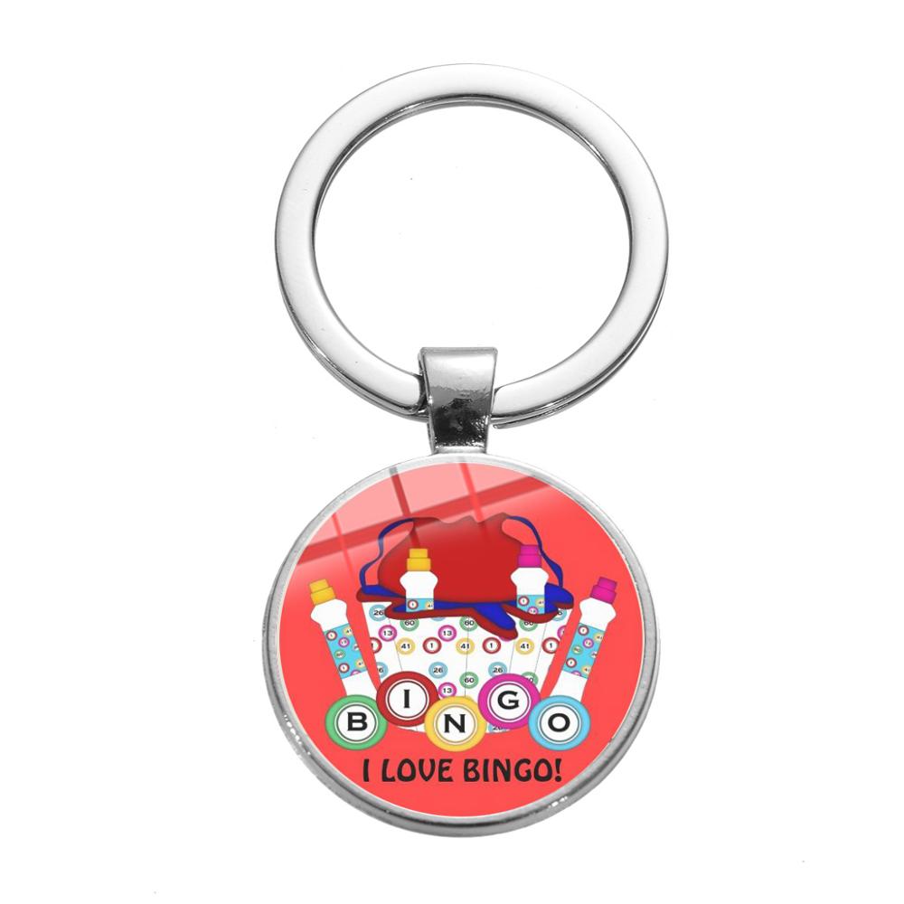 Buy New Arrival Creative I Love Bingo Keychain Game Digital Card Funny ...