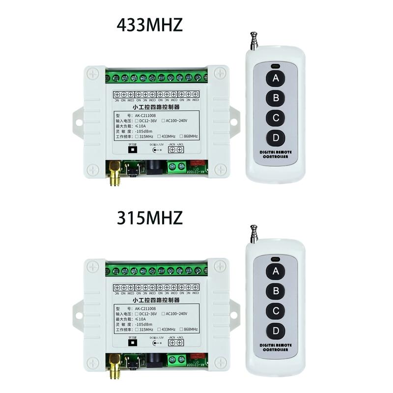 315/433 MHz Industrial Sector DC 12V 4CH RF Wireless Remote Control ...