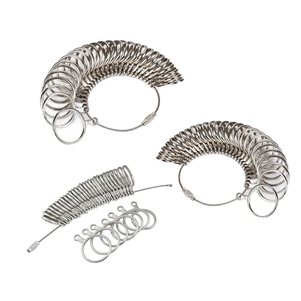 Metal Alloy Ring Size Finger Gauge Ring Sizer Measuring Jewelry Tool ...
