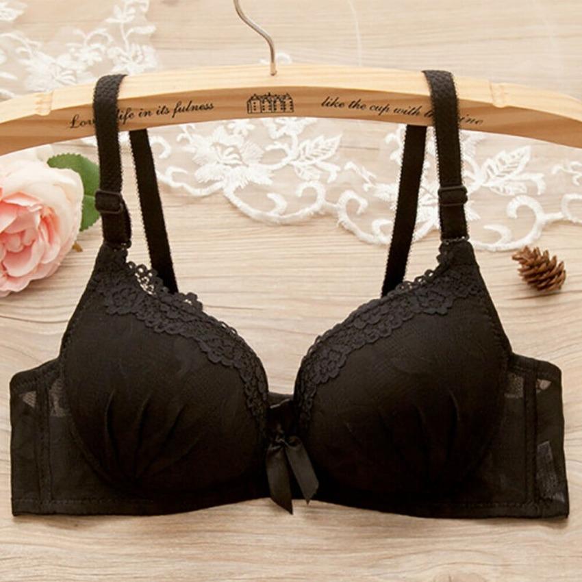 Buy Bras for Women Brassiere Push Up Bra Padded Bow Breathable Soft ...
