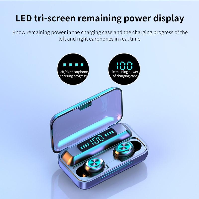 Buy F9 TWS Wireless Earphones Bluetooth 5.0 Headphones 2200mAh Charging ...