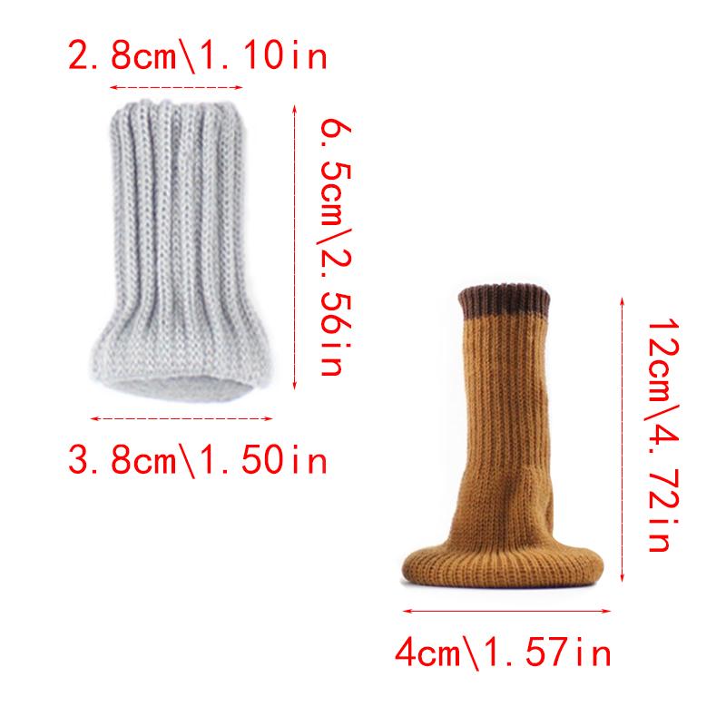 Buy 4Pcs/Set Non-Slip Knitted Chair Socks Furniture Socks Pads Chair ...