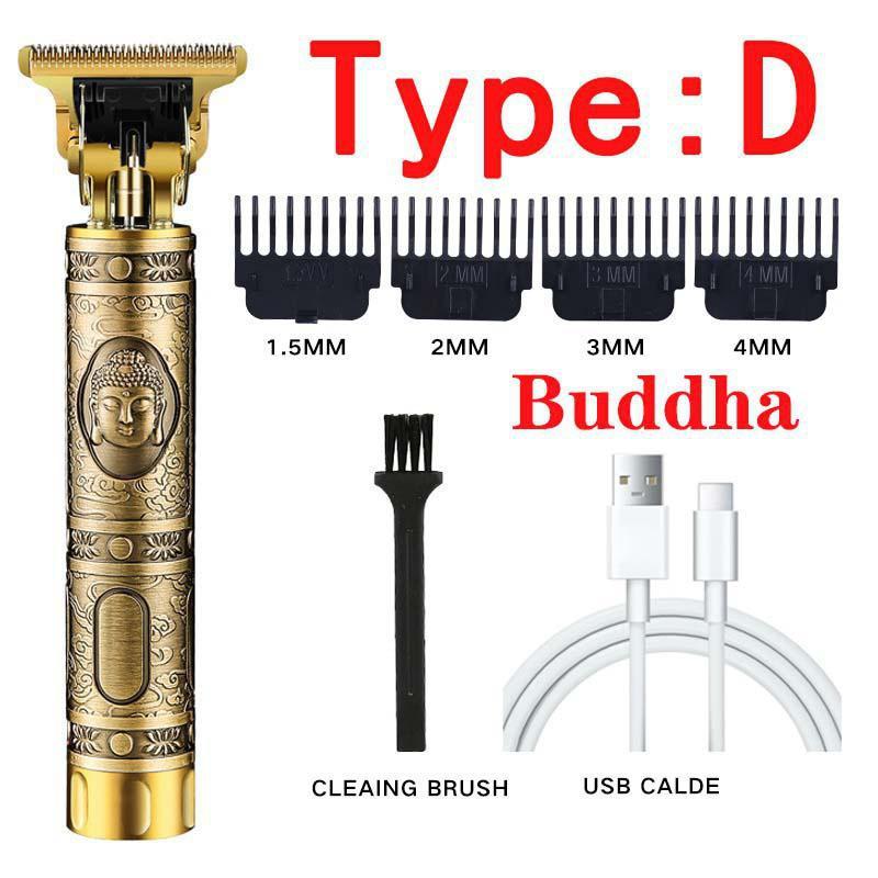 Cordless USB Rechargeable Barber Clipper Tool T-Blade Close Trimmer 0mm ...