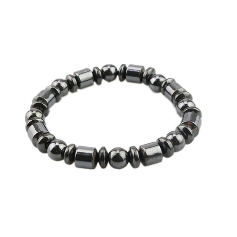 💰Kaufe Simple Beaded Elastic Magnetic Magnet Bracelet Black Therapy ...