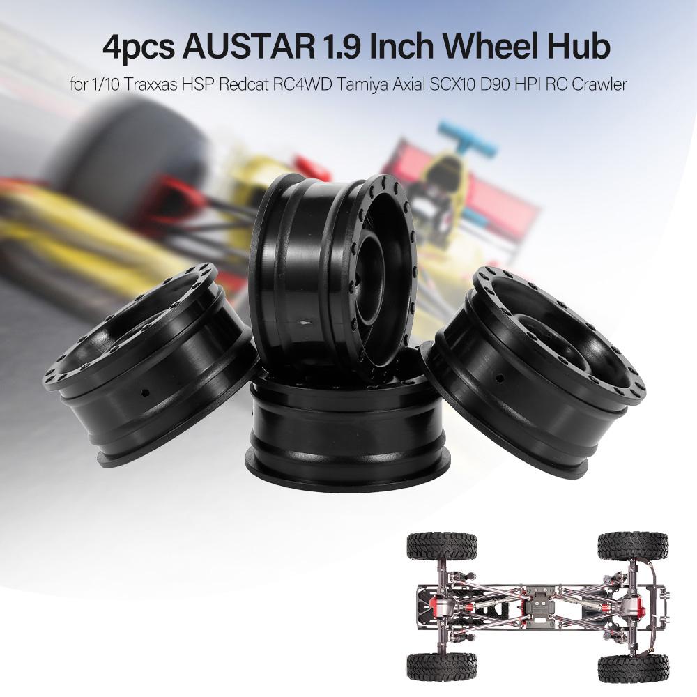4pcs AUSTAR 1.9 Inch Wheel Hub Rim Set for 1/10 RC Car Traxxas HSP Redcat RC4WD Tamiya Axial ...