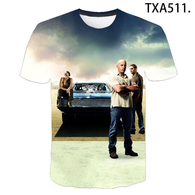 3d Print Fast &Furious T -Shirt Men Women Children Summer Fashion Casual Harajuku Style ...