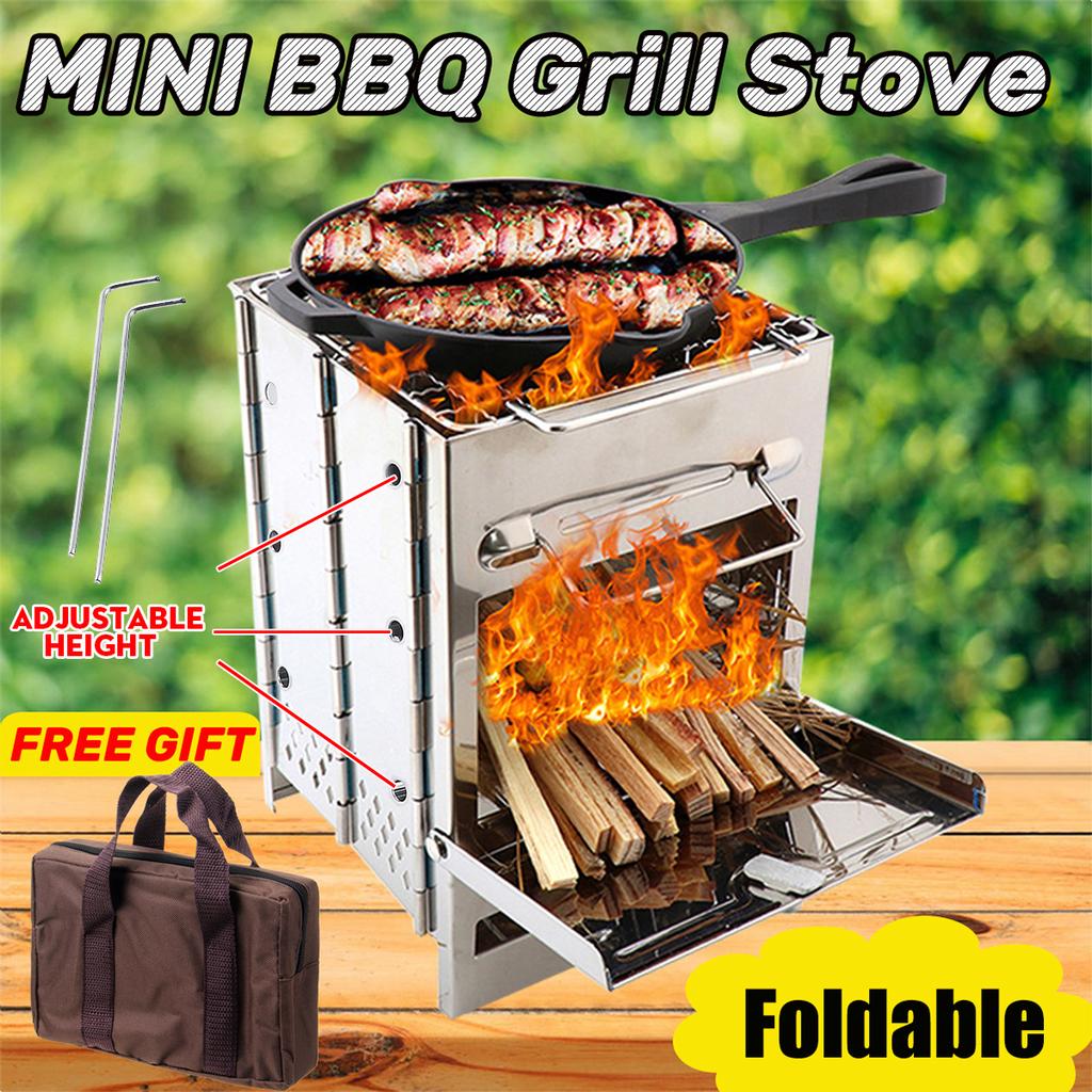 21x14x14cm Practical Barbecue Stove Charcoal BBQ Grill Patio Camping ...