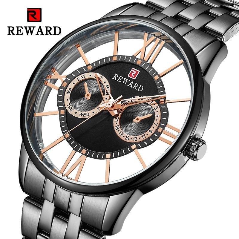Buy REWARD Men Watch Hollow Complete Calendar Week Business Watches ...