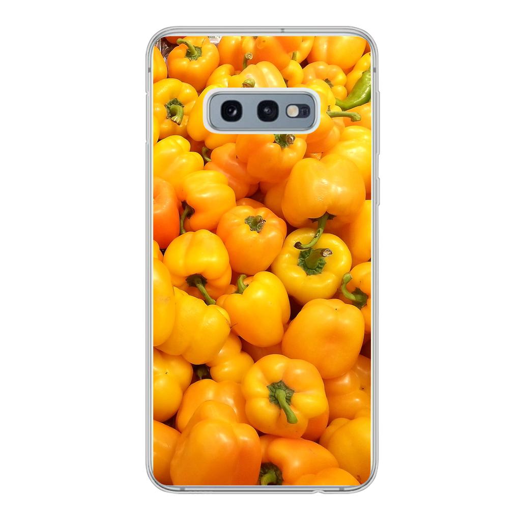 Buy Samsung Galaxy S10e Soft Case - Two trays of red and yellow peppers ...