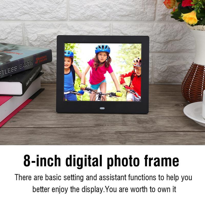 8inch LED Digital Photo Remote Control Alarm Clock Frame Photo Display ...