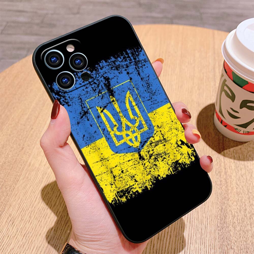 Buy AS-242 Ukraine National Flag Soft Phone Case for iPhone 11 12 13 14 ...