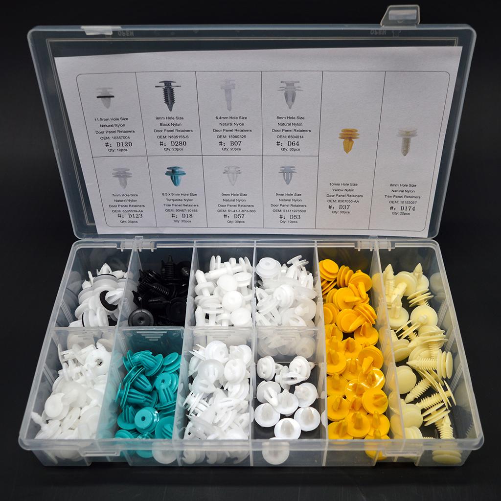 Buy 210pcs Car Door Panel Push Pin Rivet Moulding Trim Fastener Clips ...