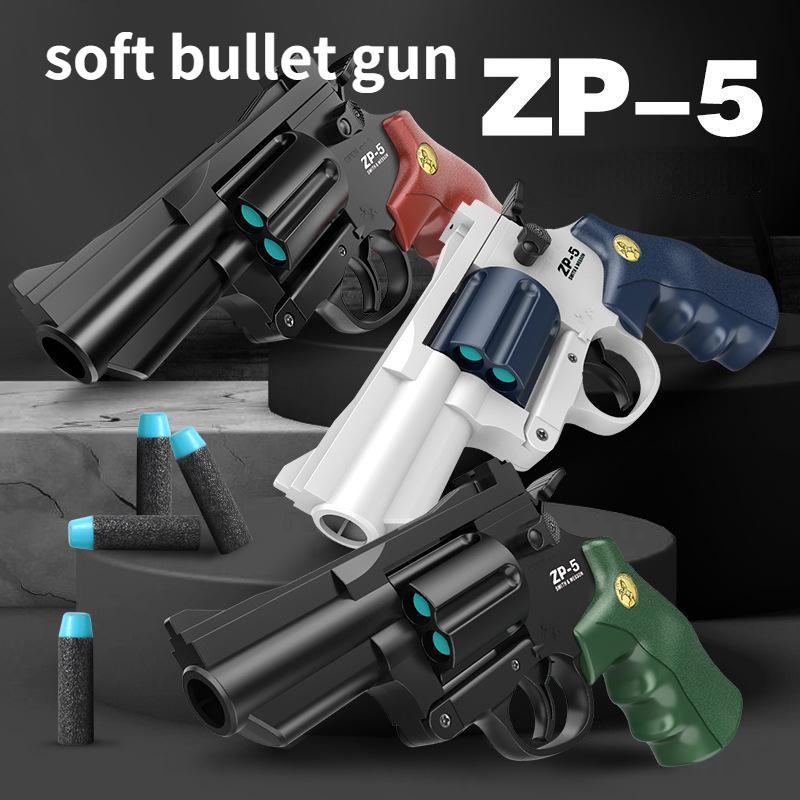 Buy Revolver Toy Gun Throwing Shell Can Launch Revolver Soft Egg Parent ...