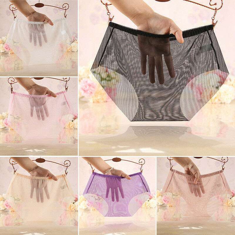 Buy Panties Women's Sheer Briefs Mesh Sexy Adult Underwear Knickers ...