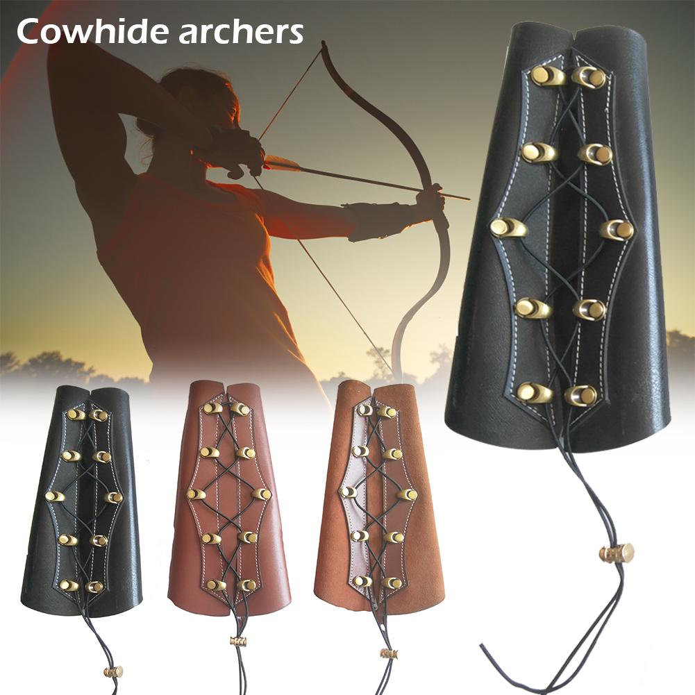 Buy Cow Leather Archery Arm Protector Guard Cowhide Bow Shooting Arm ...