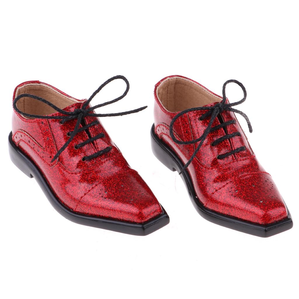 1/3 BJD SD17 Uncle Shoes Laced Leather for MSD SD Doll Outfit Red uygun ...