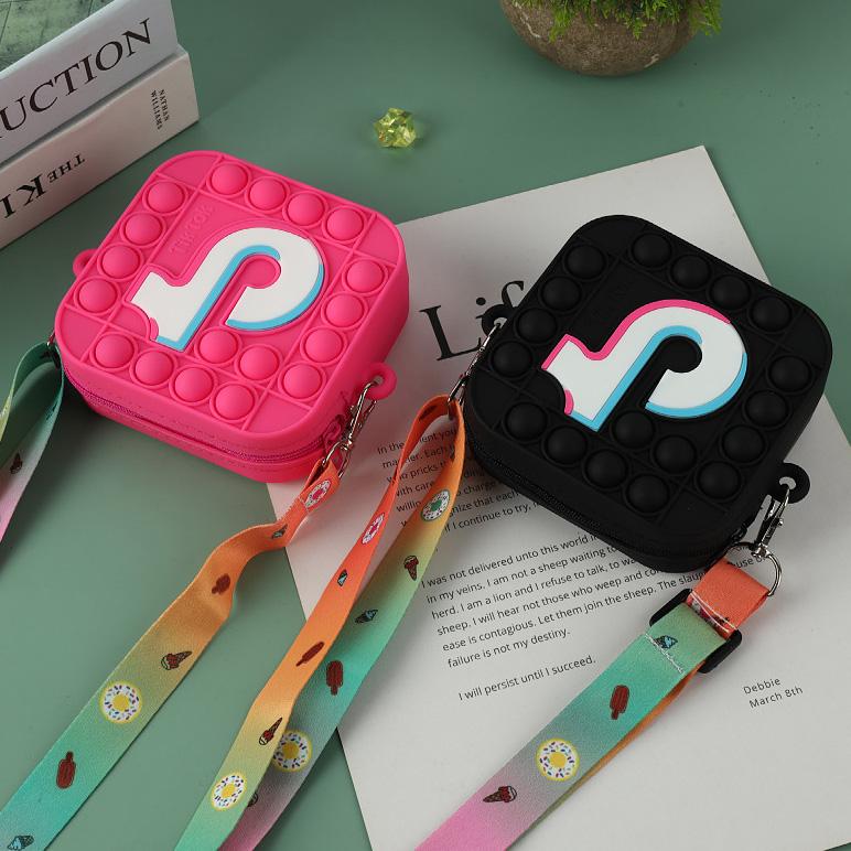 Buy 1Pc Popper Popet Silicone Push Bubble Stationery Storage Bag Popite ...