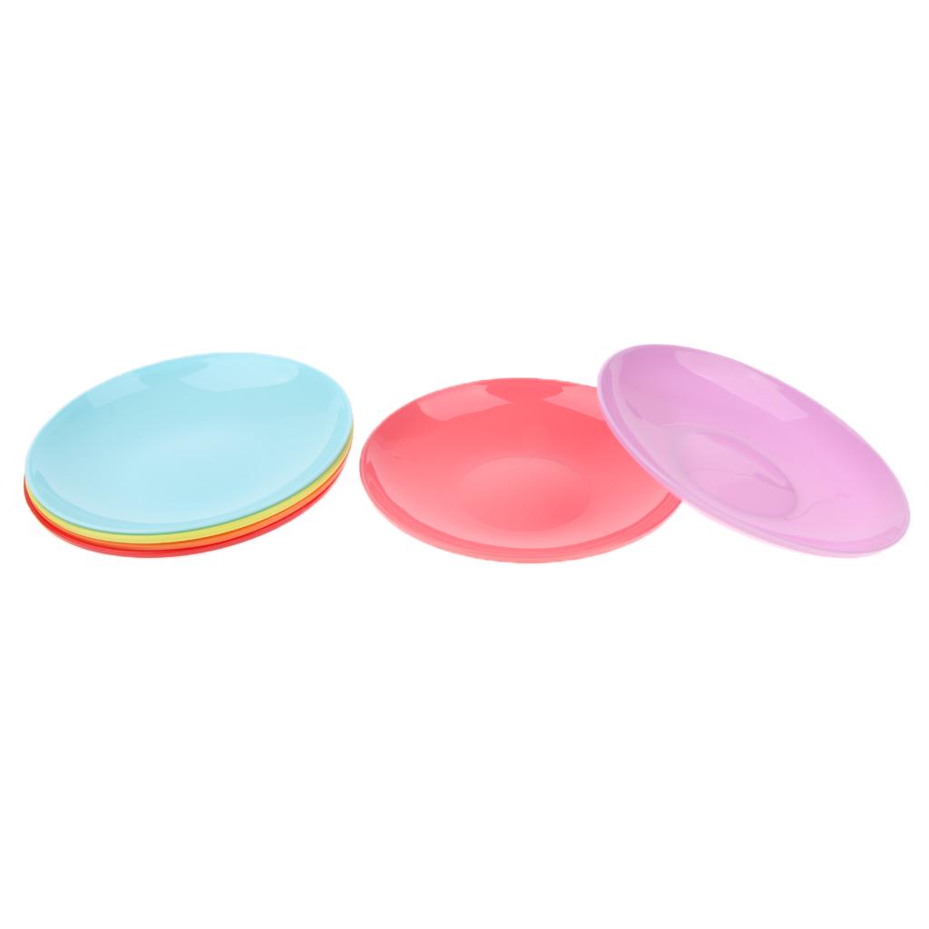 Buy 6 Pieces Portable Plastic Picnic Camping BBQ Party Dinner Plates ...