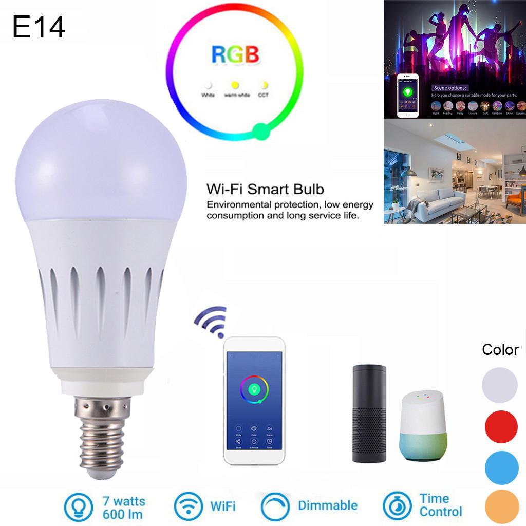 Buy Intelligent WiFi Bulb E14 RGBW Bulb For Alexa For GoogleHome Voice ...
