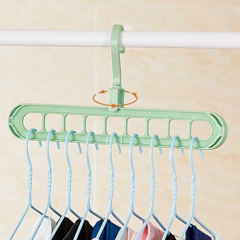 Buy Multifunctional Nine-hole Hanger Clothes Hanger Organizer Space ...